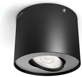 Led přisazené stropní svítidlo bodové philips phase 53300/30/16 - černá