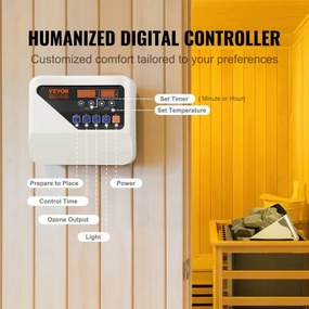 6 kW elektrický saunový topný kamna Digitální ovladač pro domácí lázně 5-9 m³