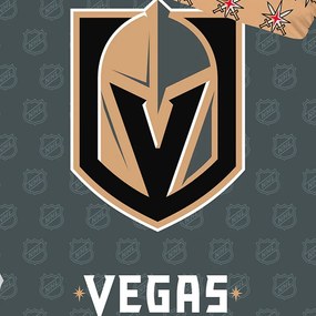 Hokejové ložní povlečení NHL Vegas Golden Knights - motiv Shields - 100% bavlna renforcé - 70 x 90 cm + 140 x 200 cm