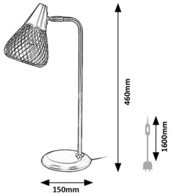 Rabalux 3181 - Stolní lampa FANNY 1xE14/25W/230V černá