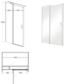 Besco Exo-C sprchové dveře, chrom Rozměr sprch.dveří: 110cm