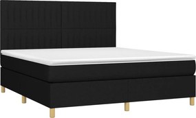 Box spring postel s matrací černá 160x200 cm textil 3142507