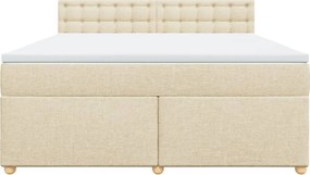 Box spring postel s matrací krémová 180x200 cm textil 3289078