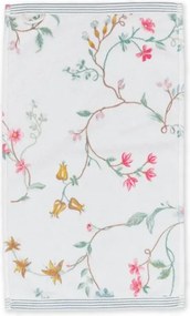 Pip Studio ručníky z bavlněného froté Les Fleurs, bílé (Luxusní ručníky z bavlněného froté v designu Les Fleurs v bílé barvě)