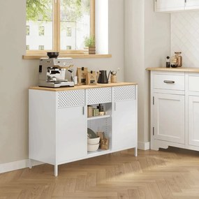 Komoda AUK-E1420 WT, kov, bílá (110 x 40) cm