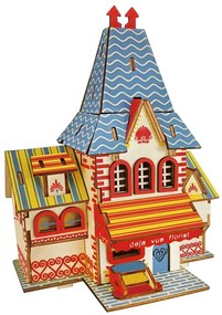 Woodcraft construction kit Woodcraft Dřevěné 3D puzzle Květinářství