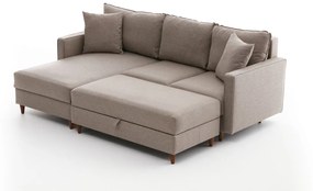 Atelier del Sofa Rohová sedací souprava Eva Left - Cream, Krémová