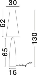 Bílá/krémová stojací lampa (výška 130 cm) Mizu – Nova Luce