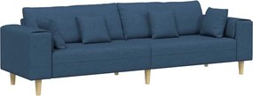 Pohovka Modrá 250 x 77 x 76 cm textil 3335150