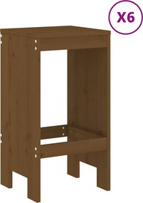 7dílný zahradní barový set medově hnědý masivní borové dřevo 3157754