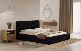 Postel ORLI 140x200 černá s úložným prostorem