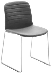 MIDJ - Čalouněná židle LIU' s ližinovou podnoží
