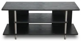TV stolek QUIDO černo stříbrný