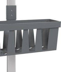 Závěsná police do sprchy 30 x 15 × (67–105) cm hliník 154599