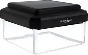 GreenBlue GB128 WW černá / Solární LED sloupkové svítidlo / 100x100 mm