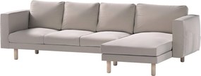 Potah na pohovku IKEA Norsborg 4-místná se šezlongem barva béžová látka sametová