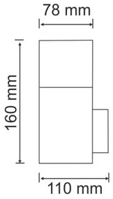 Venkovní nástěnné svítidlo NEW YORK 1xE27/12W/230V IP44 antracit