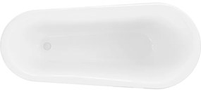 Mexen Retro volně stojící vana 170 x 75 cm, Bílá/Černá, bílé nožky - 53251707575-20