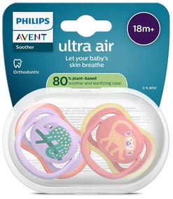 PHILIPS AVENT Šidítko Ultra air obrázek 18 m+ dívka, 2 ks Philips Avent