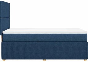 Box spring postel s matrací modrá 90x190 cm textil 3291910