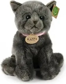 RAPPA Plyšová kočka šedá 25 cm / ECO-FRIENDLY / od 0 měsíců
