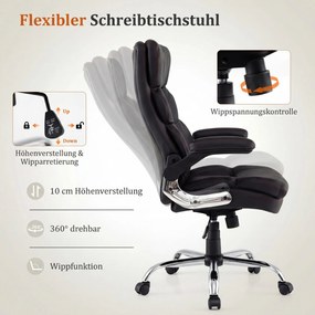 Costway Ergonomická kancelářská židle s rozkládacími područkami a funkcí