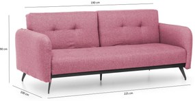 Hanah Home Rozkládací pohovka RON červená 859FTN1367
