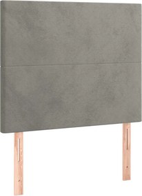 Box spring postel s matrací světle šedá 90x190 cm samet 3129063