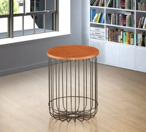 Casarredo - Komfort nábytek Kulatý konferenční stolek FERRIS, akácie/černý kov