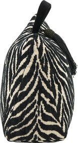 Krémovo-černá bavlněná dveřní zarážka Zebra - 10*21*17cm