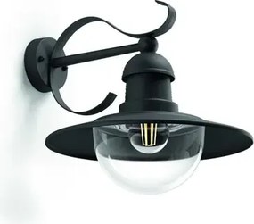 Philips Topiary 60W černá / Venkovní nástěnné svítidlo / bez zdroje /