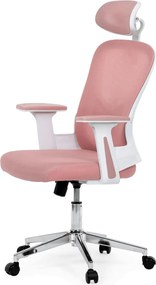Ergonomická kancelářská židle EMILIE - růžová síťovina