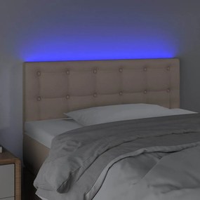 Čelo postele s LED cappuccino 100x5x78/88 cm umělá kůže 3121701
