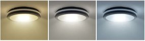 LED stropní světlo WO820 nastavitelné - průměr 30 cm, černá