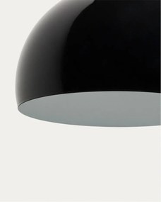 Černá stojací lampa s kovovým stínidlem (výška 160 cm) Madali – Kave Home