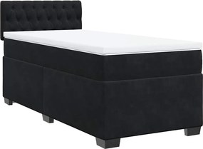 Box spring postel s matrací černá Single samet 3288773
