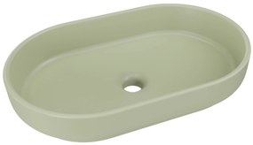 Comad Keramické umyvadlo na desku RIVER 2 OLIVE GREEN MATT, zelená