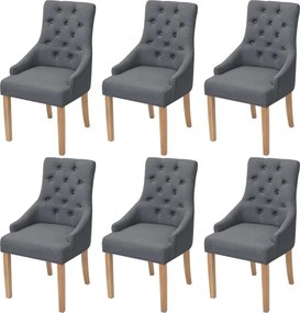 vidaXL Jídelní židle 6 ks textil [274422] Barva: Tmavě šedá
