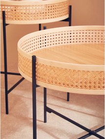 Ratanový kulatý konferenční stolek v přírodní barvě ø 60 cm Depok – Premier Housewares