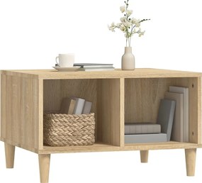 vidaXL Konferenční stolek 60 x 50 x 36,5 cm kompozitní dřevo [821031] Barva: dub sonoma