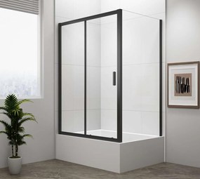 Polysan Deep - Sprchový kout 120x75 cm, L/P varianta, čiré sklo/matná černá MD1216B-01