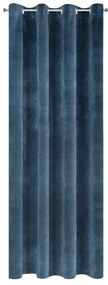 ZATEMŇOVACÍ ZÁVĚS NA KROUŽCÍCH RIA 140X250 CM NÁMOŘNICKÁ MODRÁ