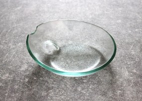 BDK-GLASS Skleněná rautová miska s dolíčkem 15x14cm - čirá