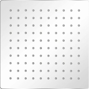 Dešťová sprchová hlavice nerezová ocel 20 x 20 cm čtvercová 142159