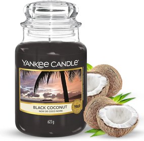 Yankee Candle vonná svíčka Classic ve skle velká Black Coconut 623 g