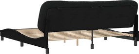 Rám postele bez matrace Hvar černý 200 x 200 cm textil 3207795