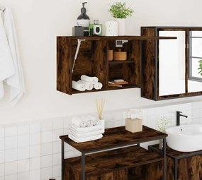 vidaXL Koupelnová nástěnná skříňka 60 x 25 x 40 cm kompozit [860070] Barva: kouřový dub