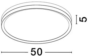 LED stropní svítidlo Cantria 50