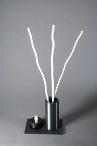 DOMEČEK CASETTA - Aroma difuzér a LED svíčka , černá