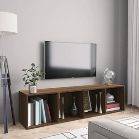 Petromila Knihovna / TV skříňka hnědý dub 143x30x36 cm kompozitní dřevo